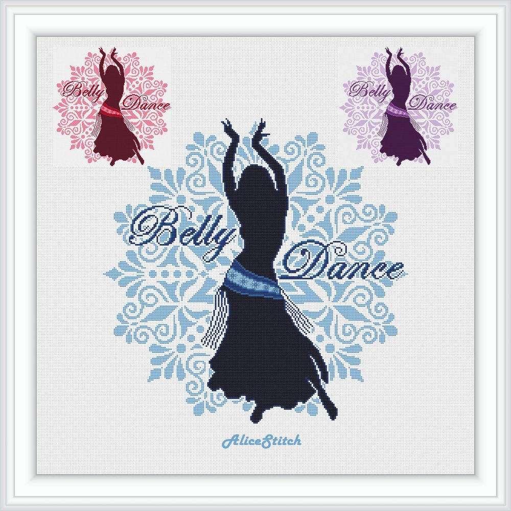 Cross stitch pattern belly dance silhouette dancer oriental | Inspire ...