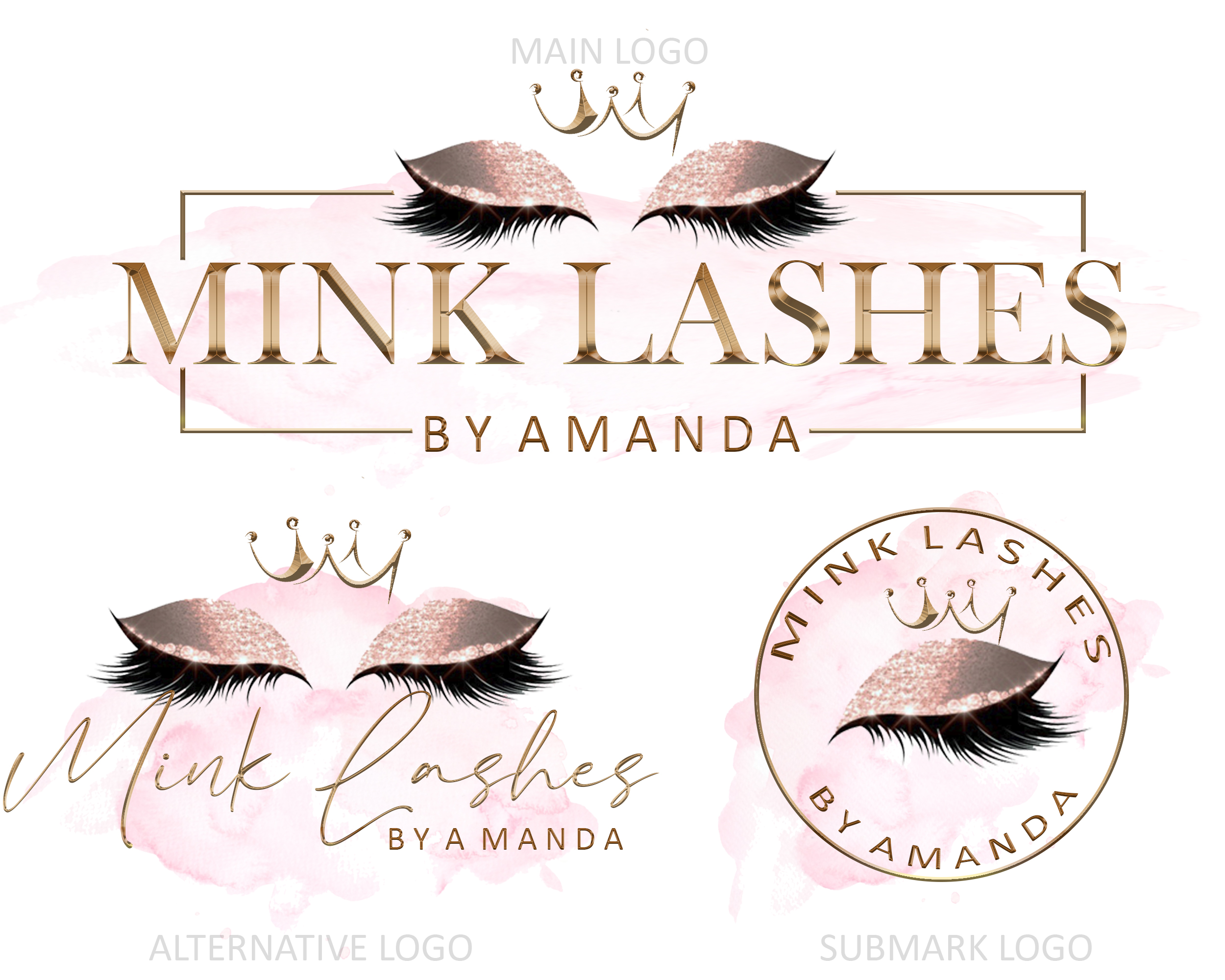 Custom Lash Logo Design Premade Eyelashes Logo Lash Artist B - Inspire ...
