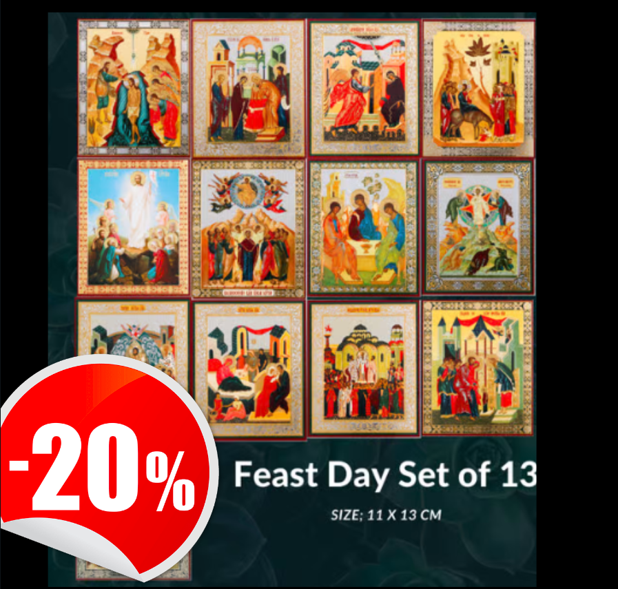 Feast Day Icon Set of 13 | Orthodox Icons silver and gold fo | Inspire ...