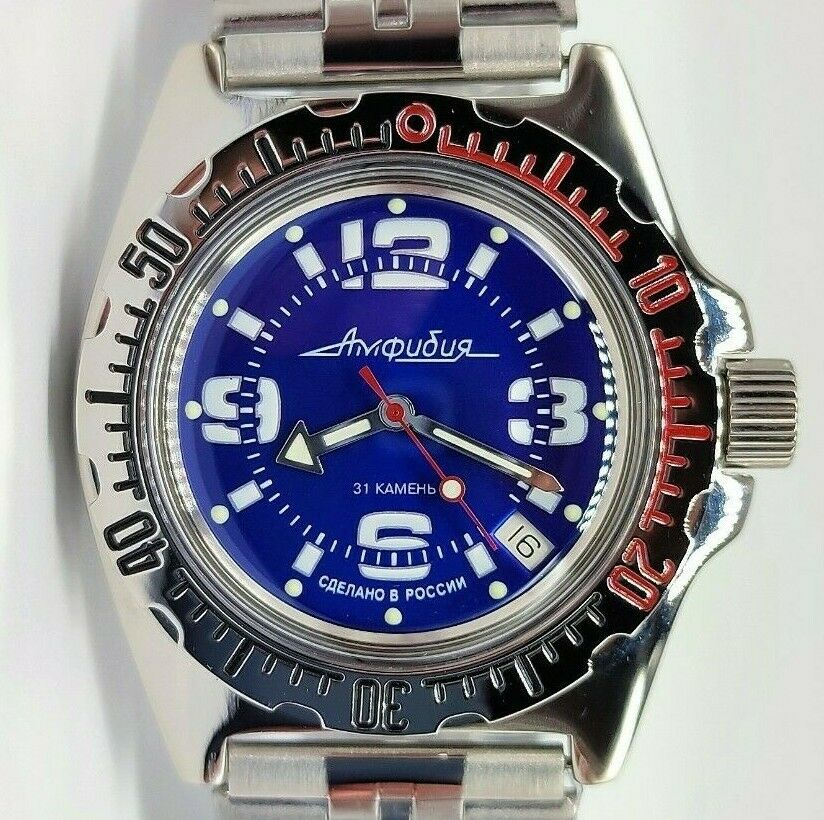 New mechanical automatic watch Vostok Amphibia Blue 110902 | Inspire Uplift