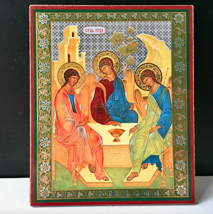 St Trinity (Andrei Rublev), wooden icon, gold and silver foi - Inspire ...