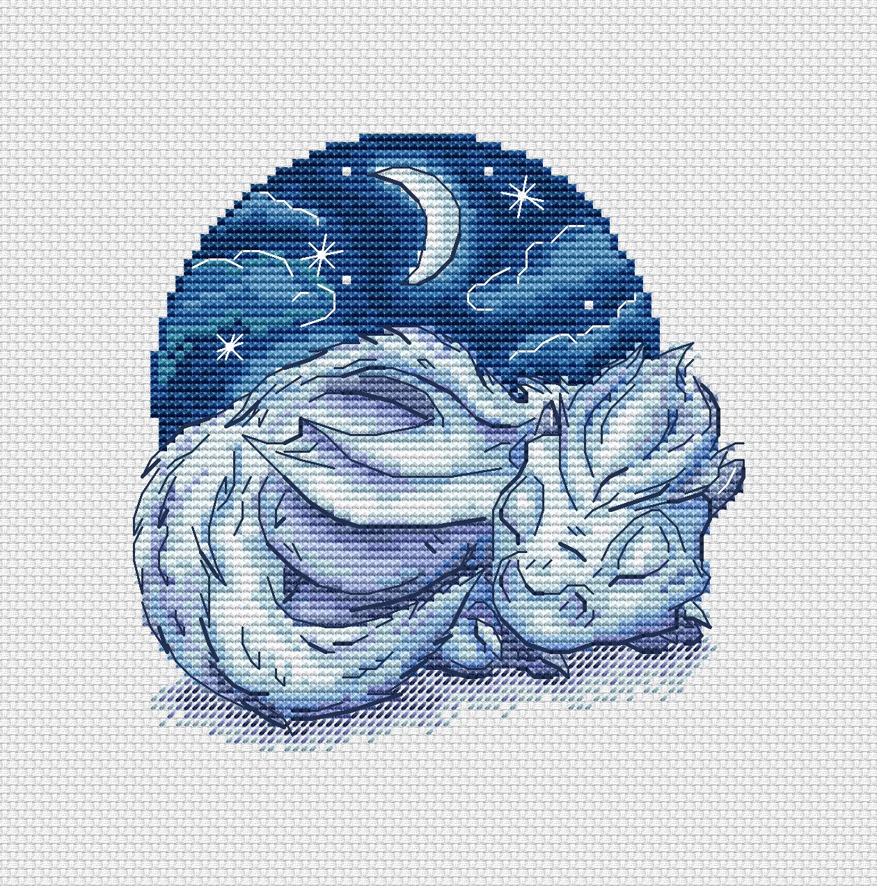 Sleeping dragon, cross stitch dragon, cross stitch dragon, s - Inspire ...