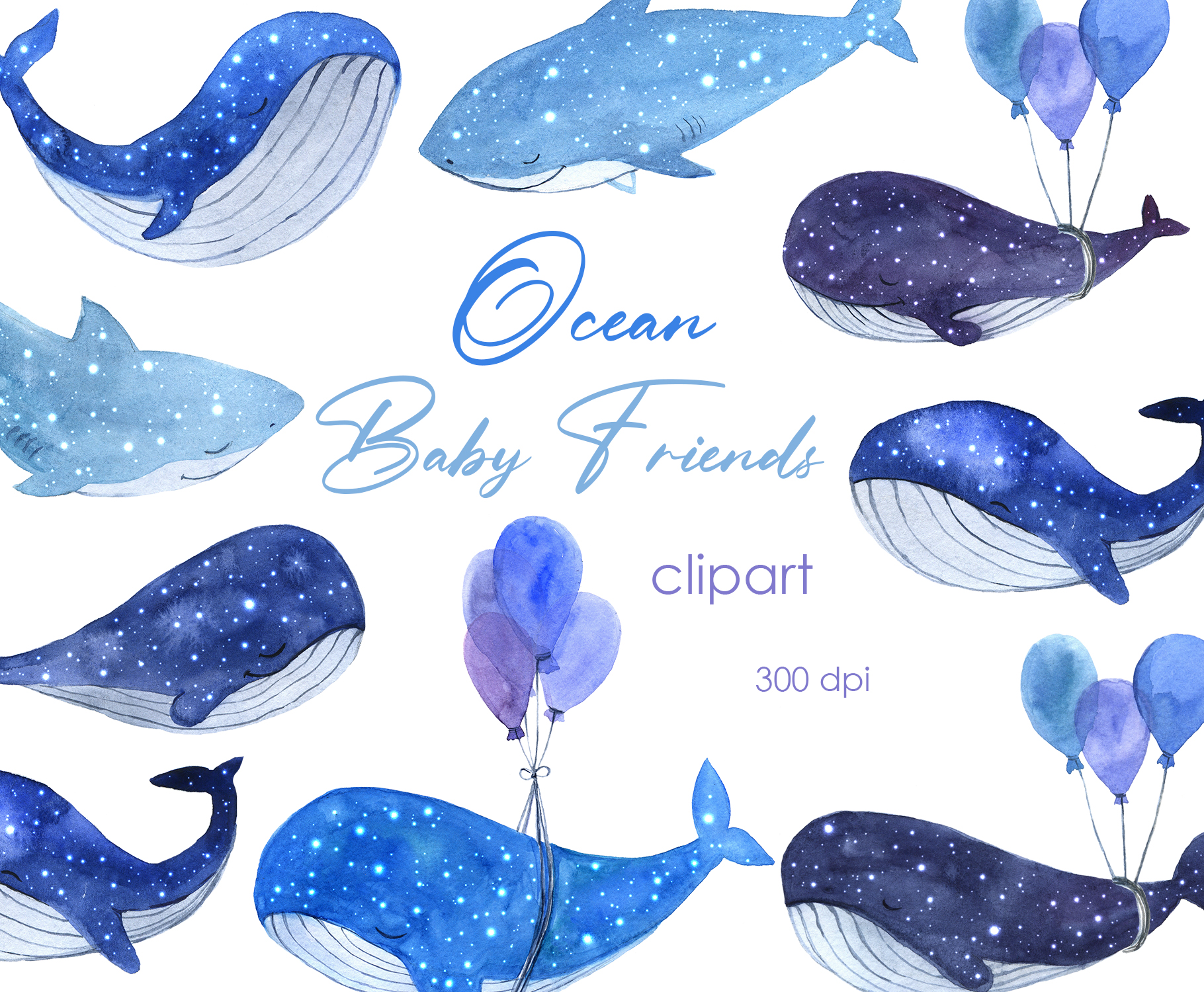 Baby Shower Whale Clip Art Whale Mom And Baby Clipart Illustration