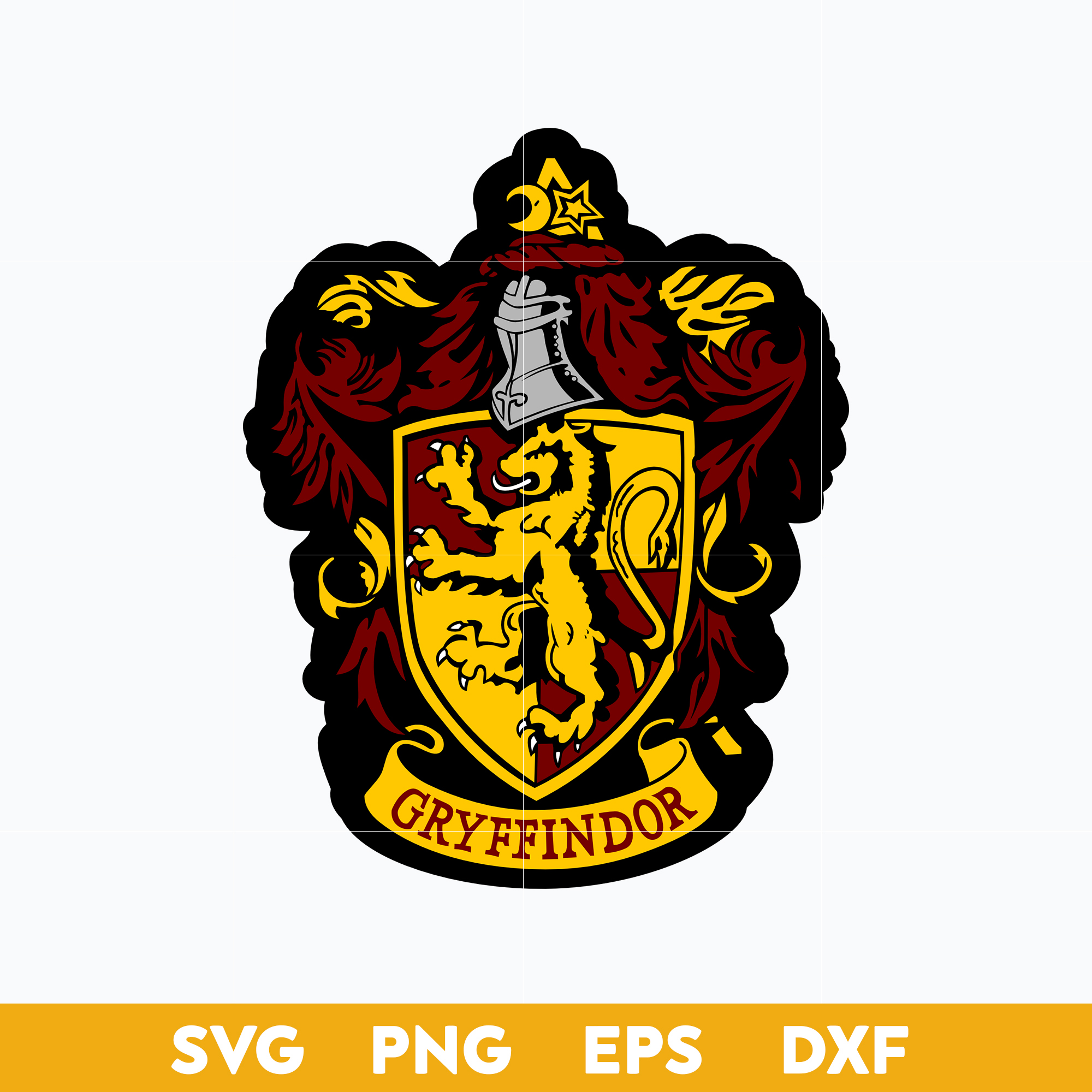 Gryffindor Emblem SVG, School Of Magic House Crest SVG, Harr | Inspire ...