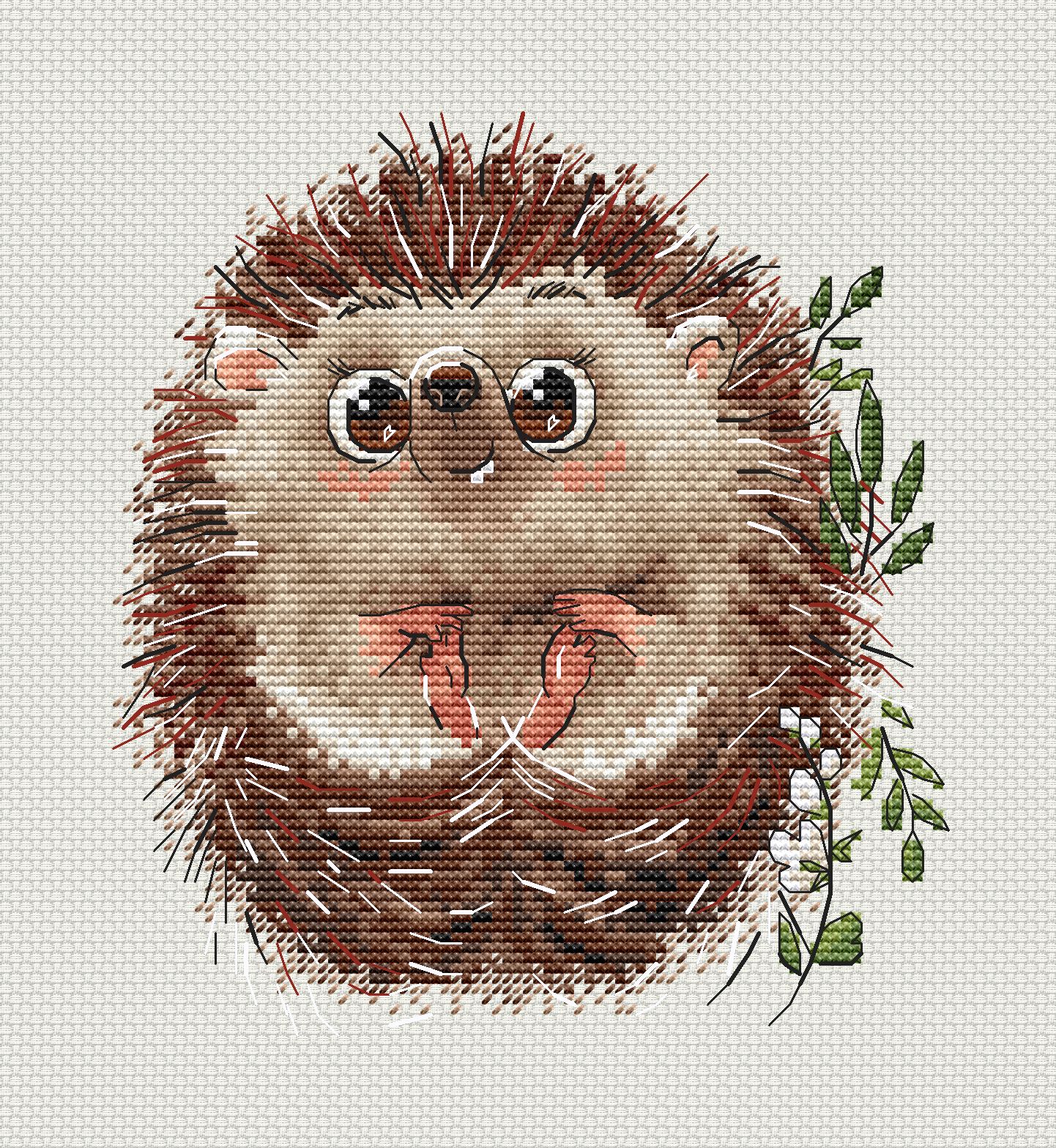 Hedgehog Cross Stitch Pattern | Inspire Uplift