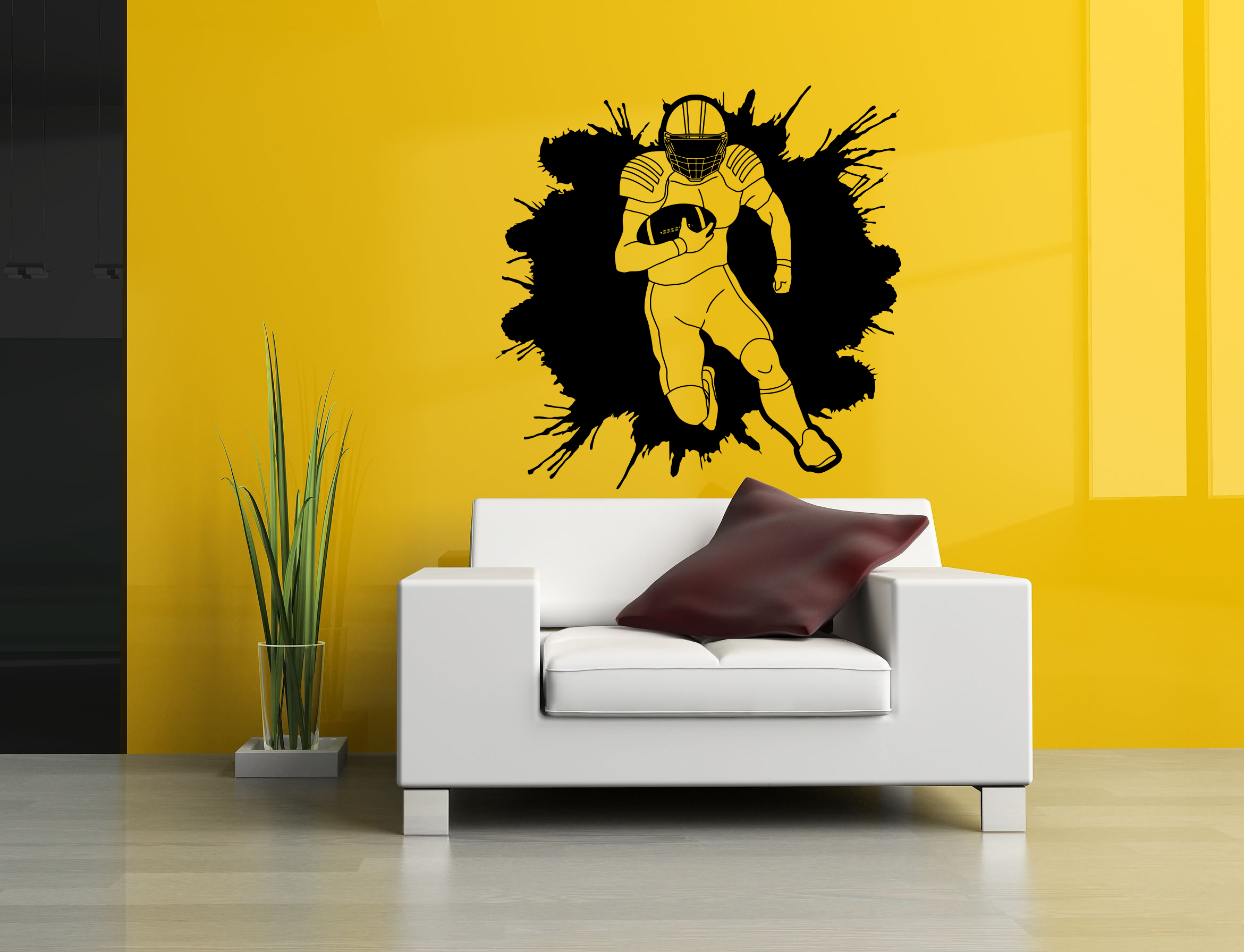 Rugby Sticker Rugby Player Wall Sticker Vinyl Decal Mural Ar - Inspire ...