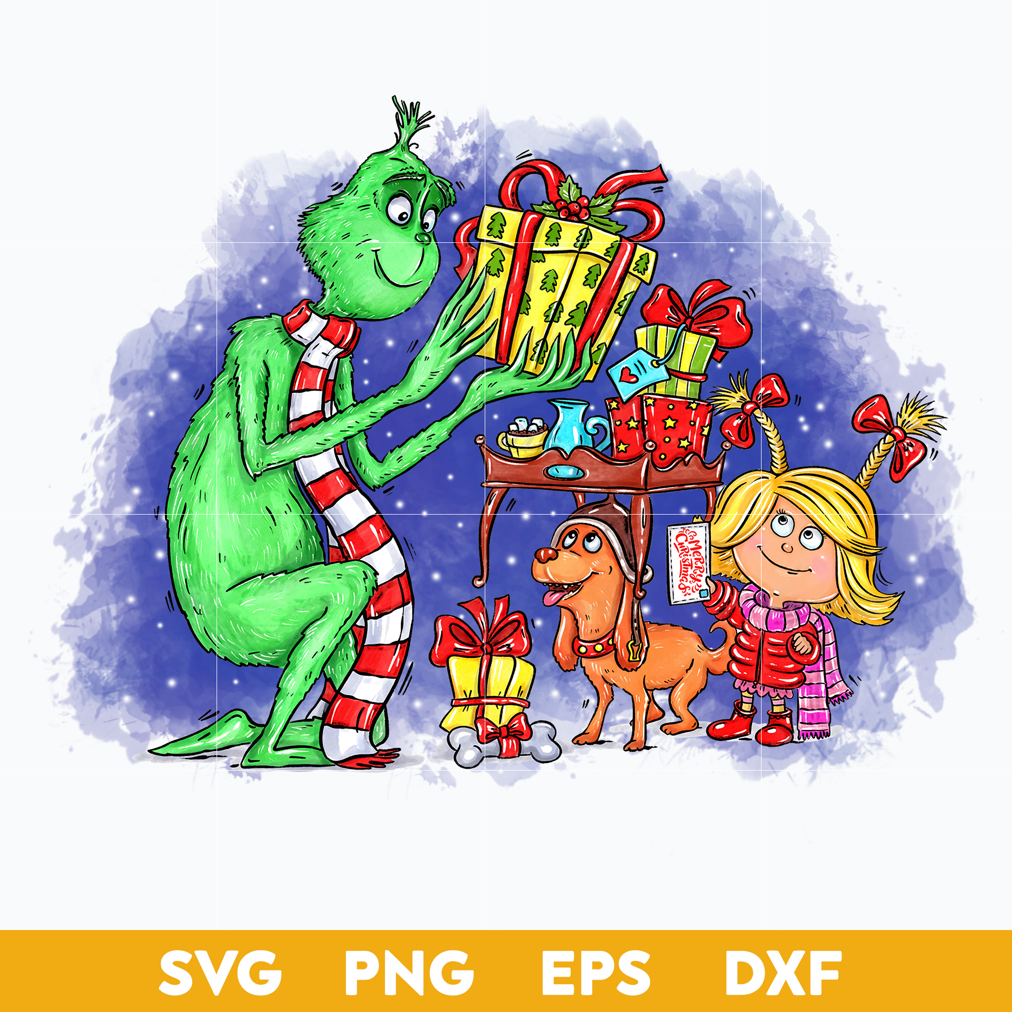 The Grinch Christmas Gift PNG, Friend Grinch PNG, Grinch Ch - Inspire ...