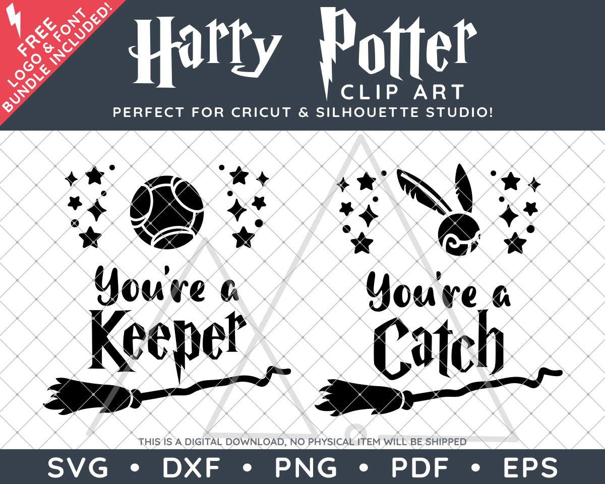 Harry Potter Clip Art Design SVG DXF PNG PDF - TWO Quidditch - Inspire ...