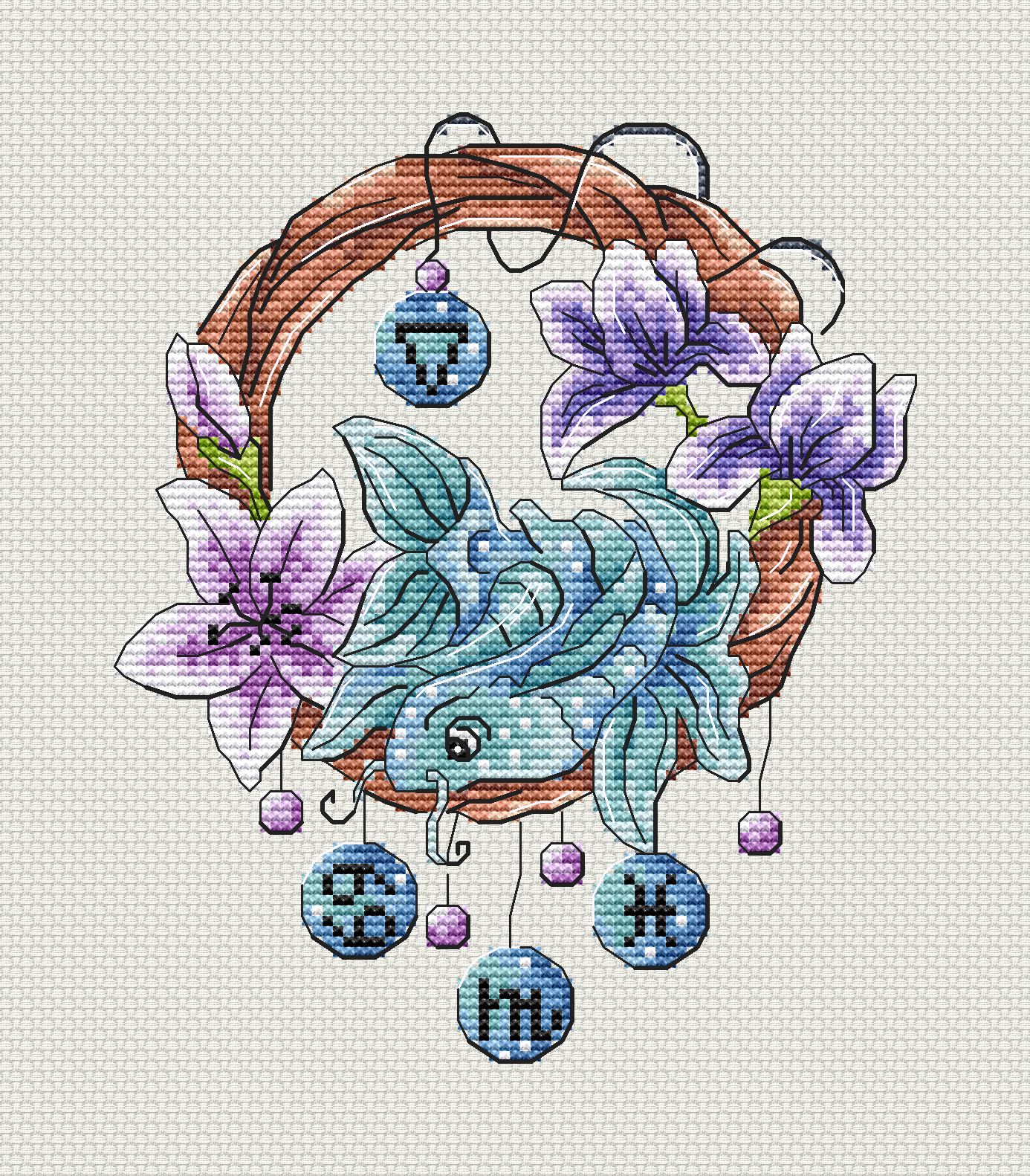 Element water Cross Stitch Pattern | Inspire Uplift
