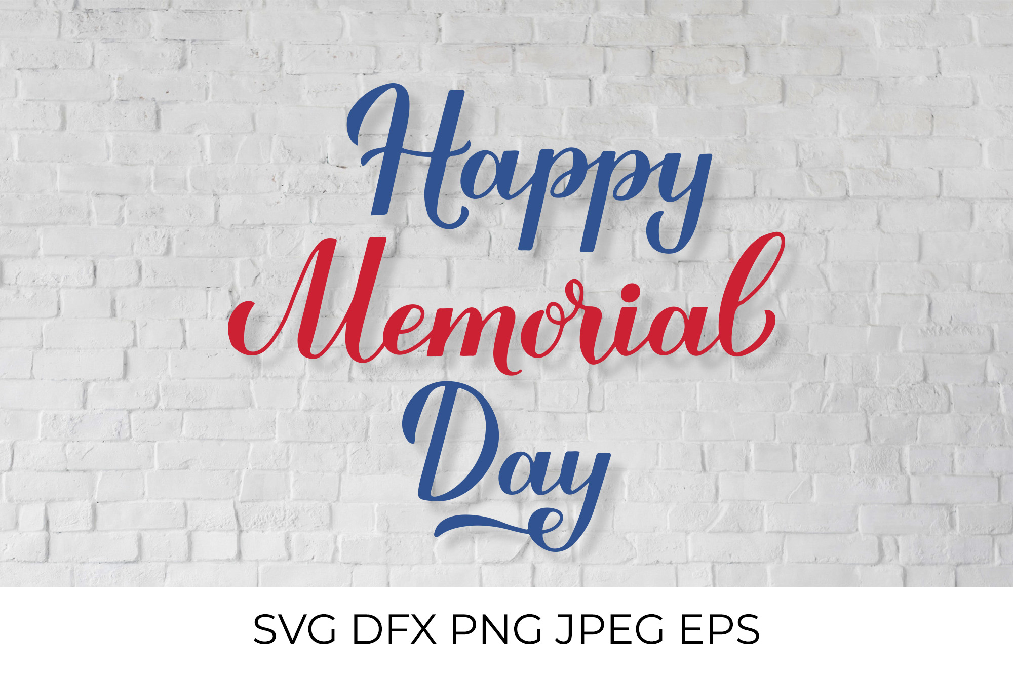 Happy Memorial Day calligraphy lettering SVG | Inspire Uplift