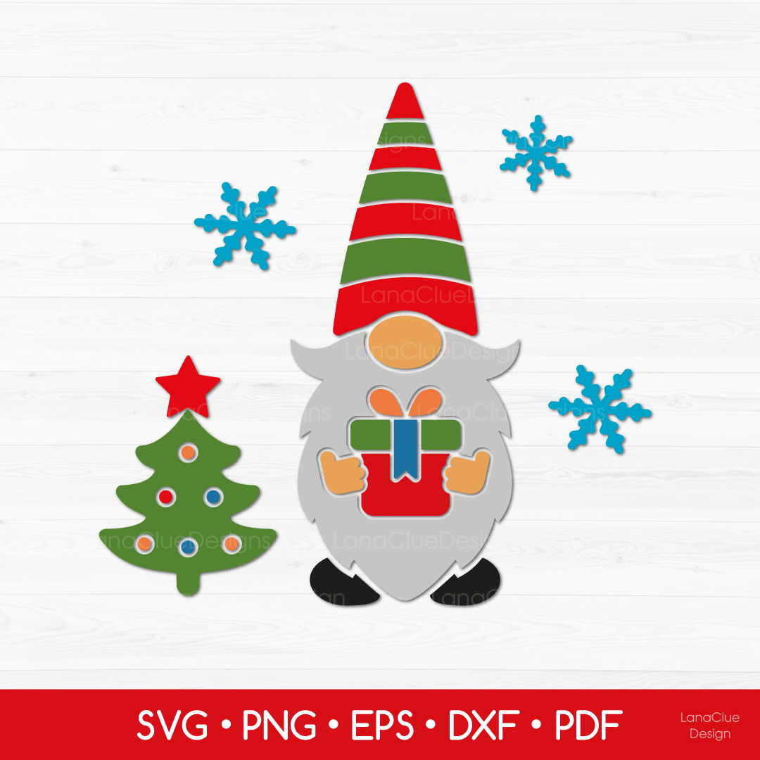 Christmas Gnome SVG Cut File | Inspire Uplift