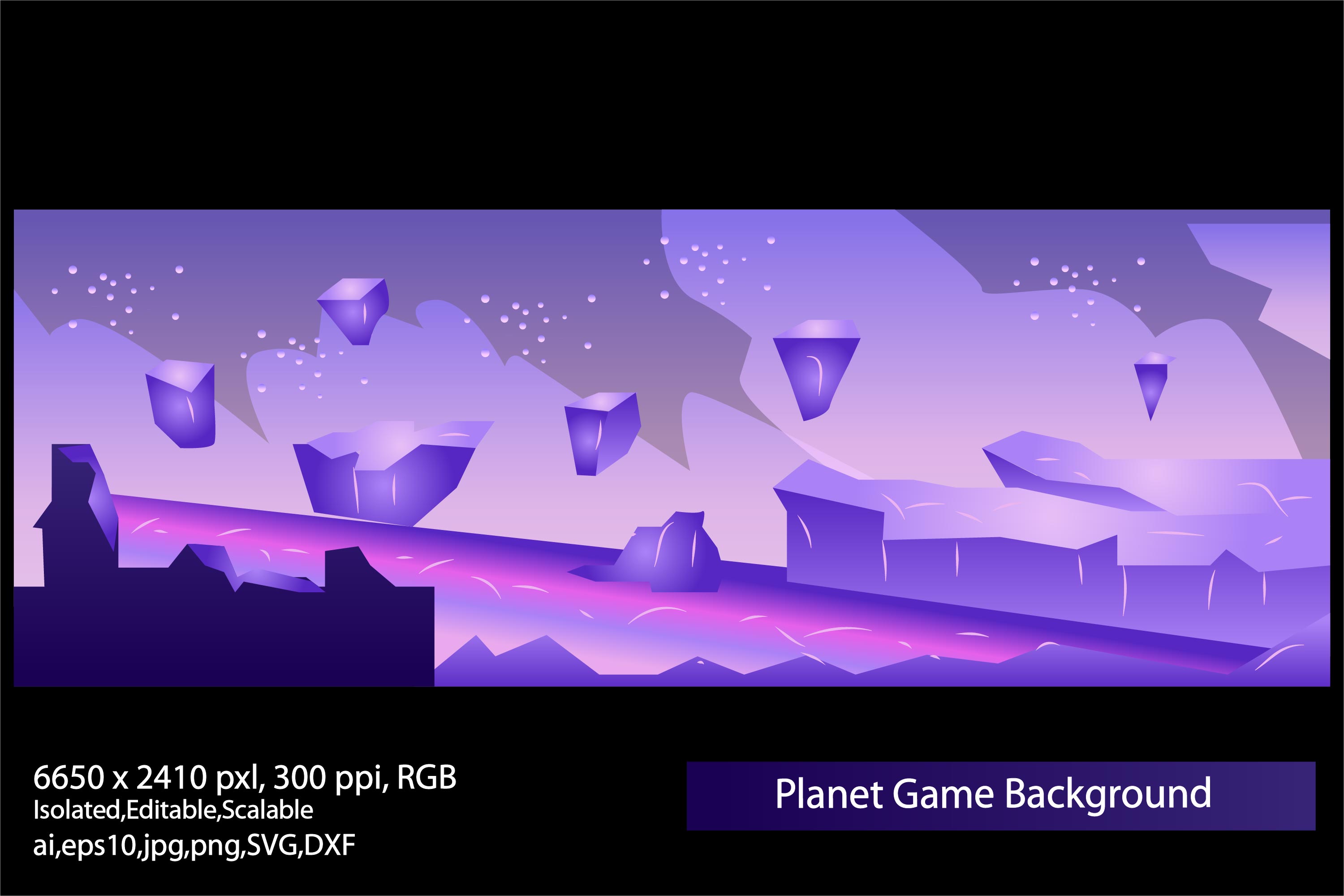 Alien Planet Surface Game Background Vector Illustration | Inspire Uplift