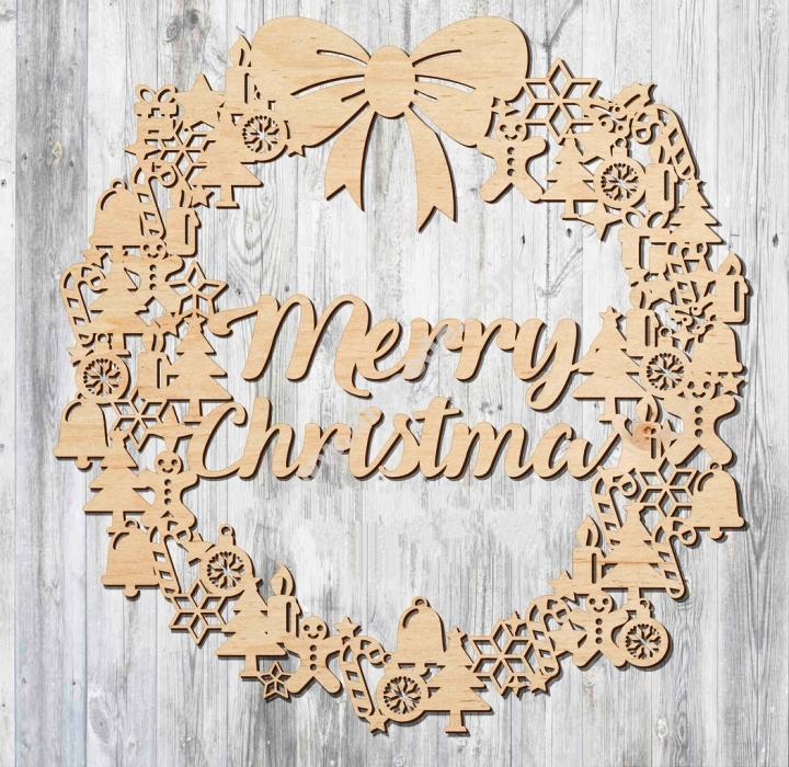 Digital Template Cnc Router Files Cnc Christmas Wreath Files | Inspire ...