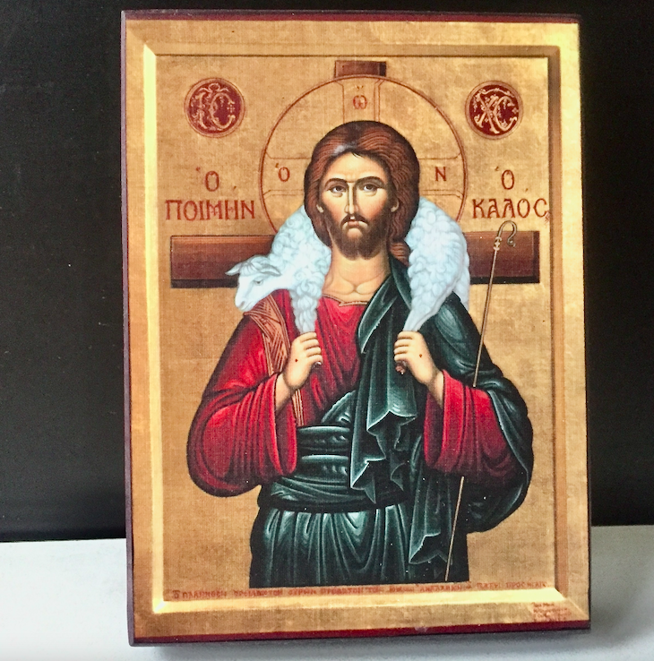 Jesus Christ With Lamb On Shoulders