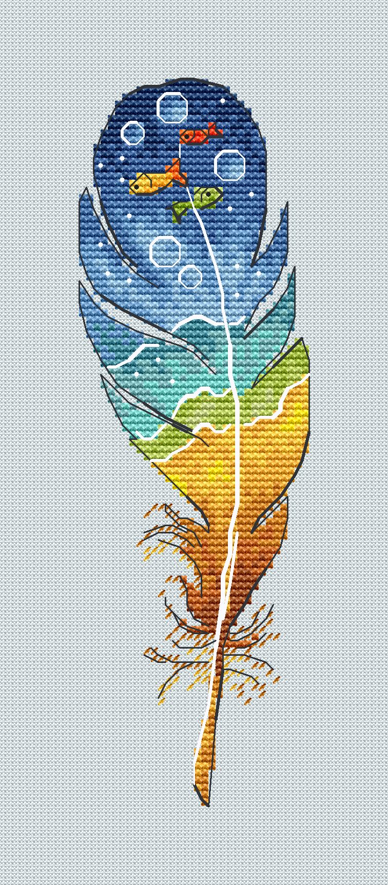 Water Cross Stitch Pattern | Inspire Uplift