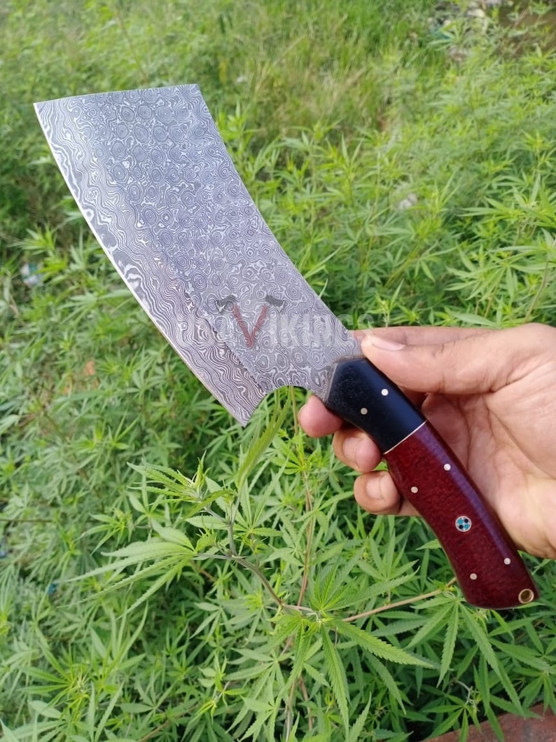 Handmade Damascus Steel Cleaver Chopper Chef Kitchen Knife, | Inspire ...