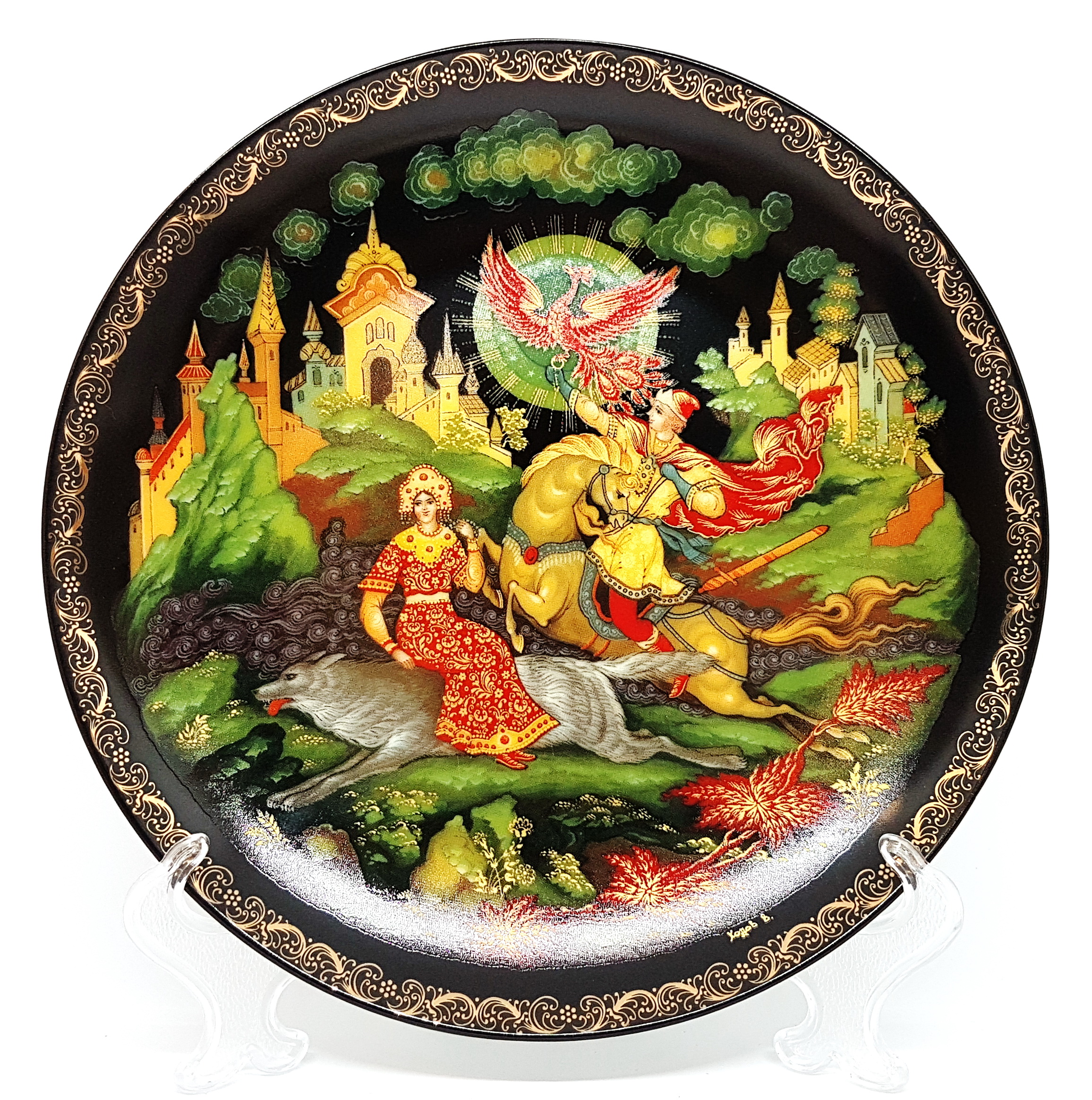 PALEKH Russian decorative Porcelain wall plate Ivan Tsarevic | Inspire ...
