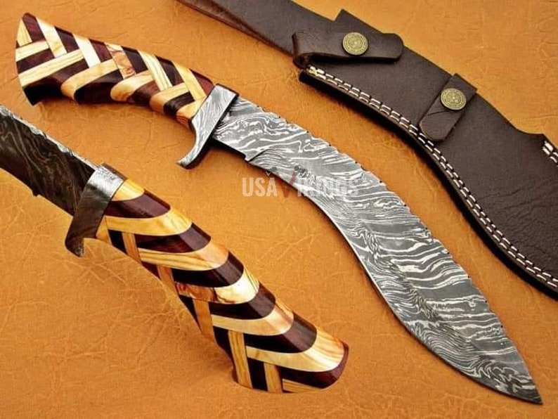 Beautiful Handmade Damascus Fantasy Dagger Knife With Golden | Inspire ...