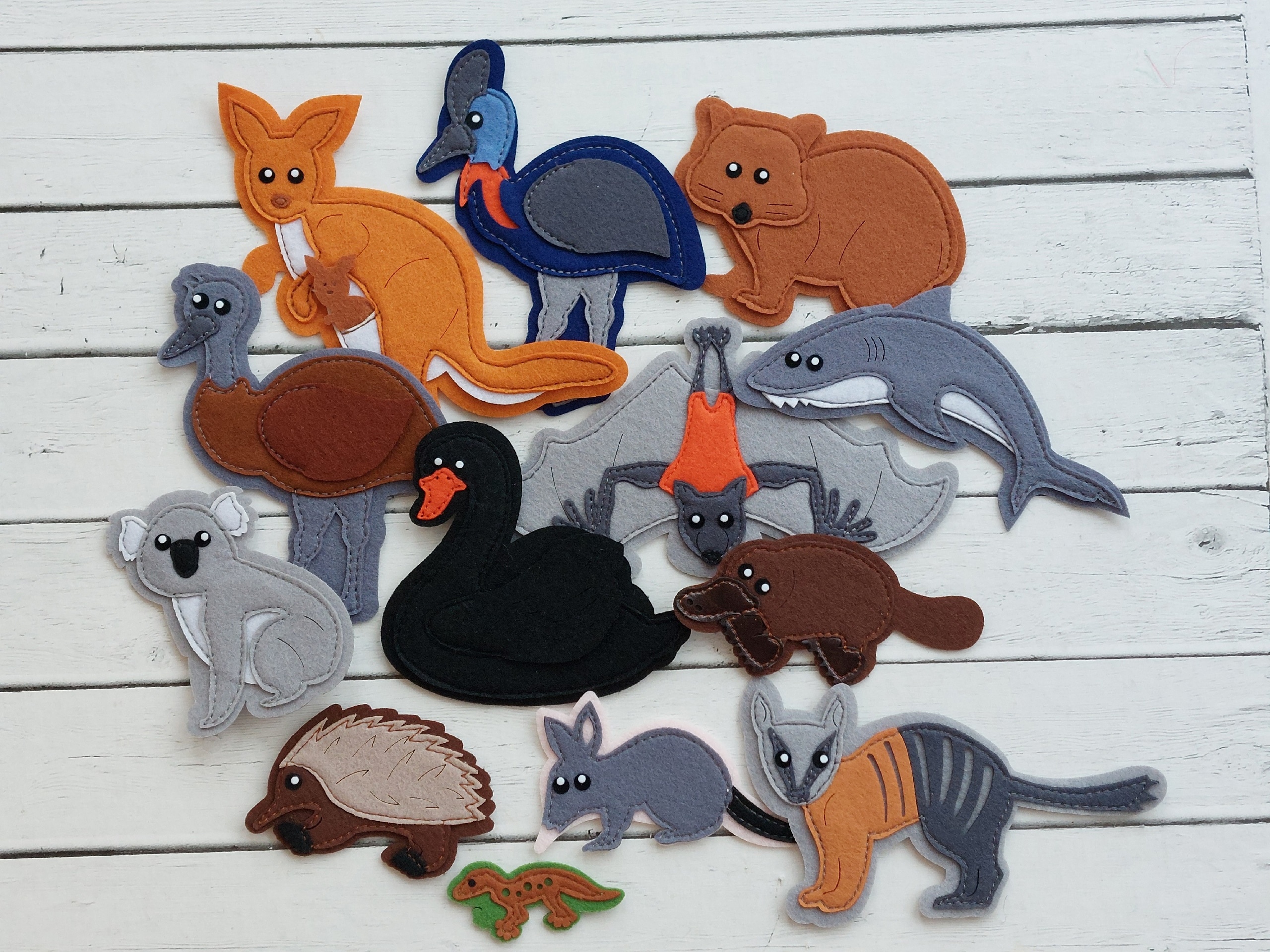 Felt set of 13 Australian animals, Cognitive Learning Tablet - Inspire ...