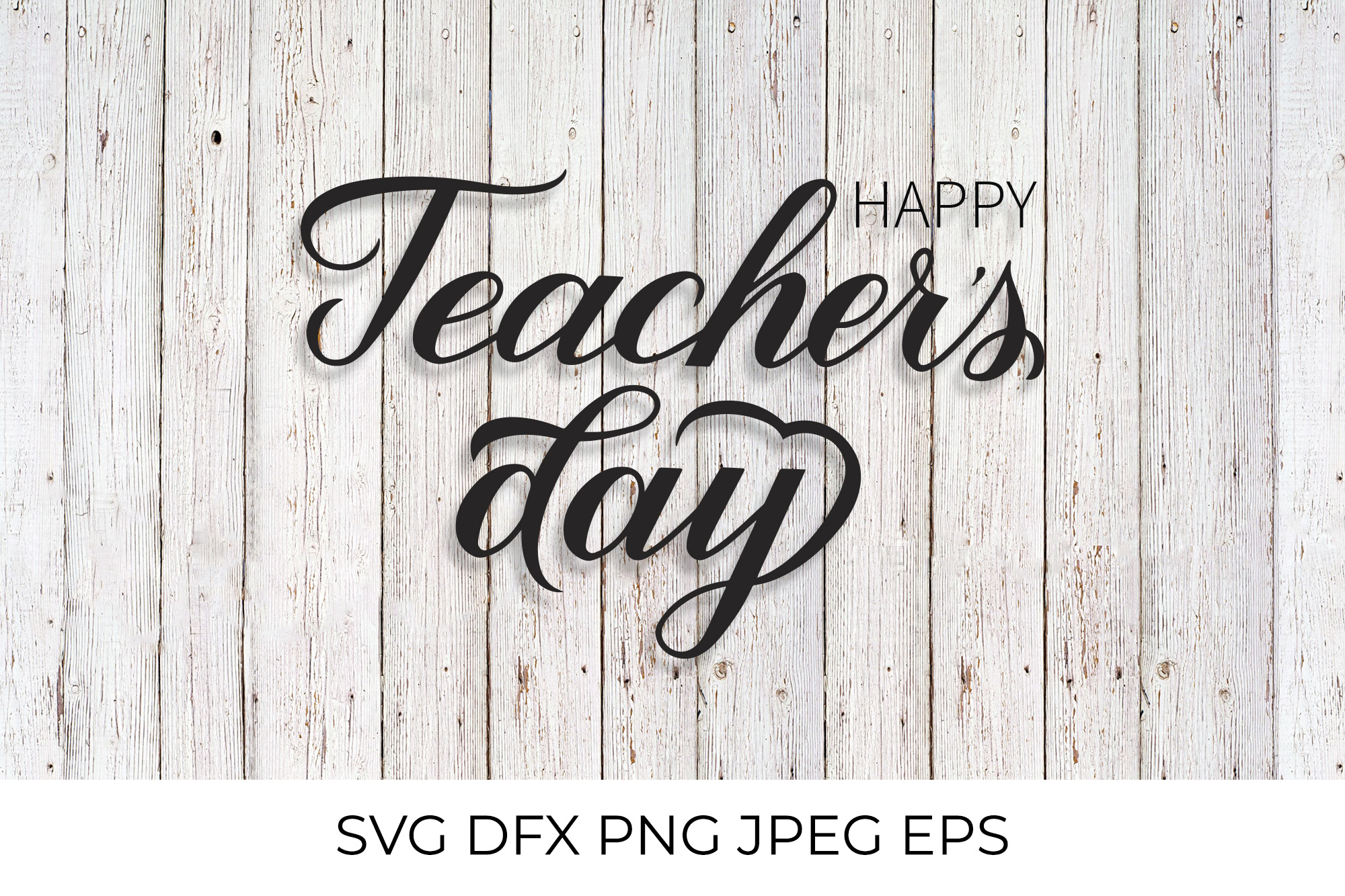 Happy Teachers Day calligraphy hand lettering SVG | Inspire Uplift