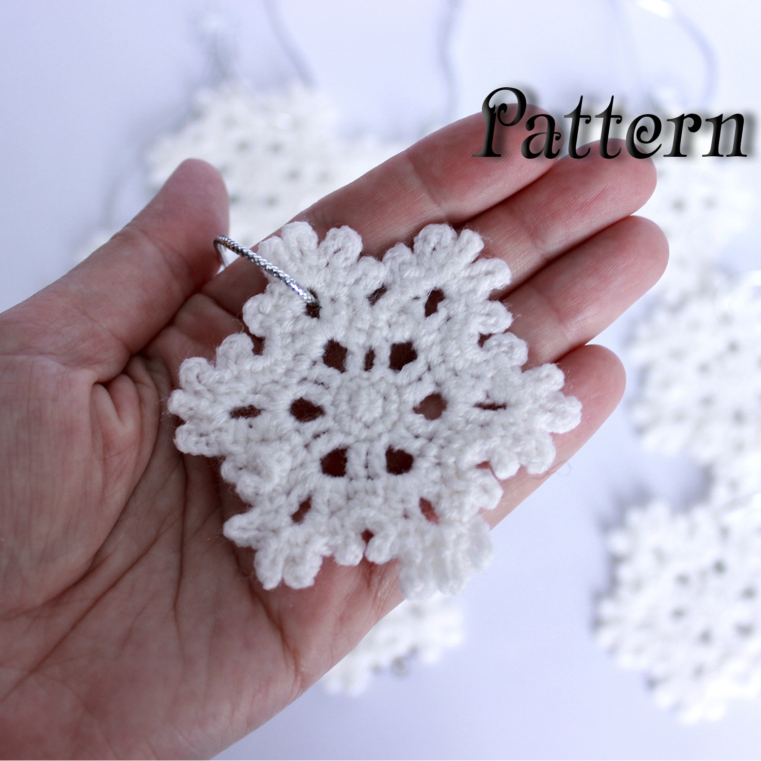Snowflakes crochet pattern, Christmas snowflake ornament PDF | Inspire ...