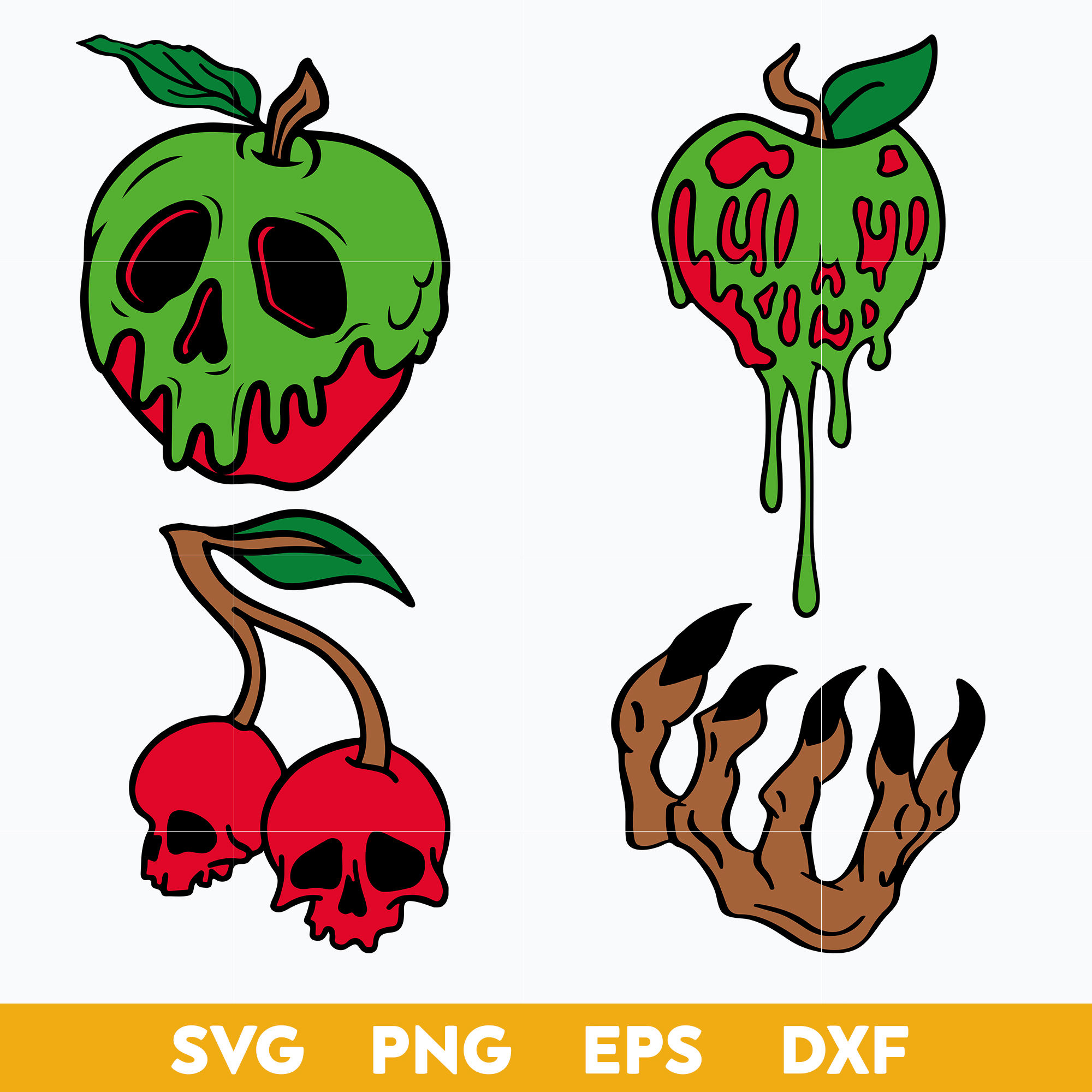Poison Apple Bundle SVG, Halloween SVG, Spooky Season SVG, T | Inspire ...