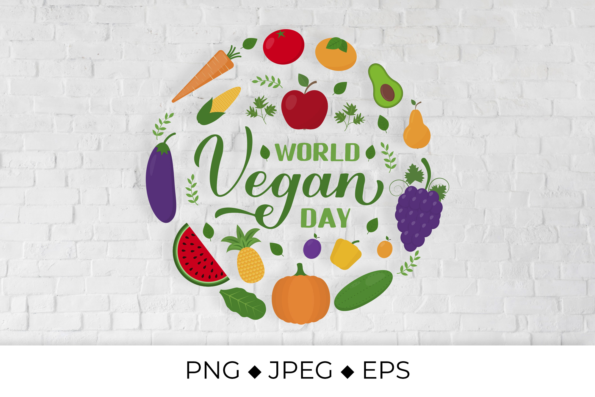 World Vegan Day round sign sublimation | Inspire Uplift