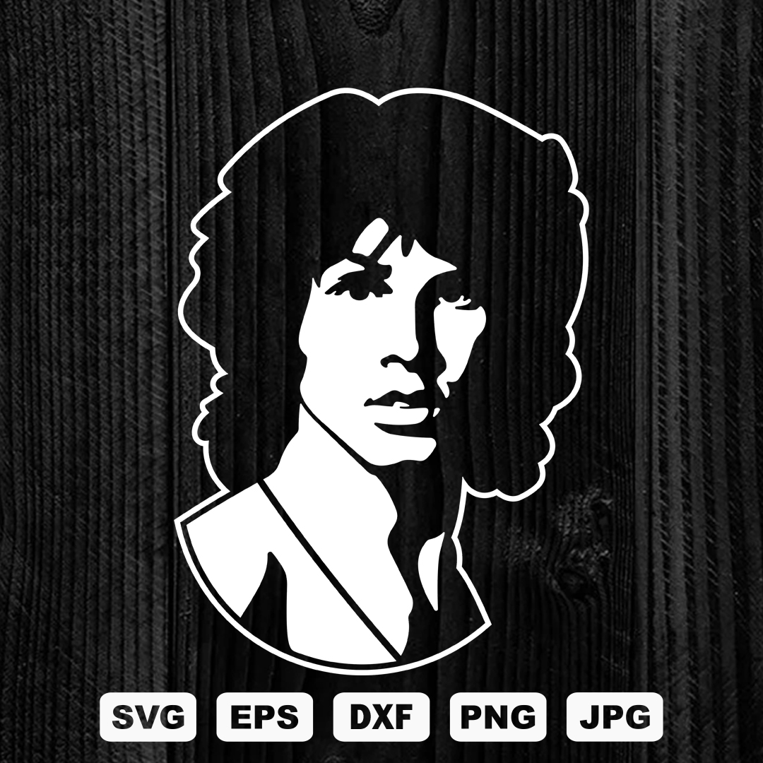 Jim Morrison SVG Cutting Files, Classic Rock Digital Clip Ar | Inspire ...