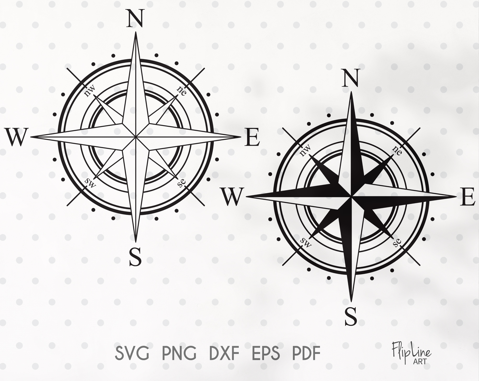 Camper SVG & PNG clipart, Nautical Compass Clipart | Inspire Uplift