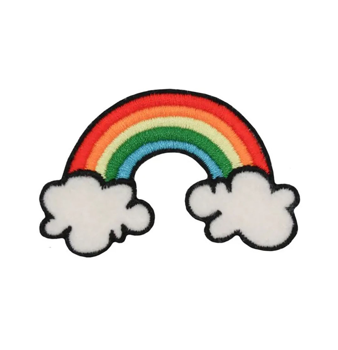 RAINBOW Iron PATCH with Embroidery, Rainbow Iron on patches, | Inspire ...