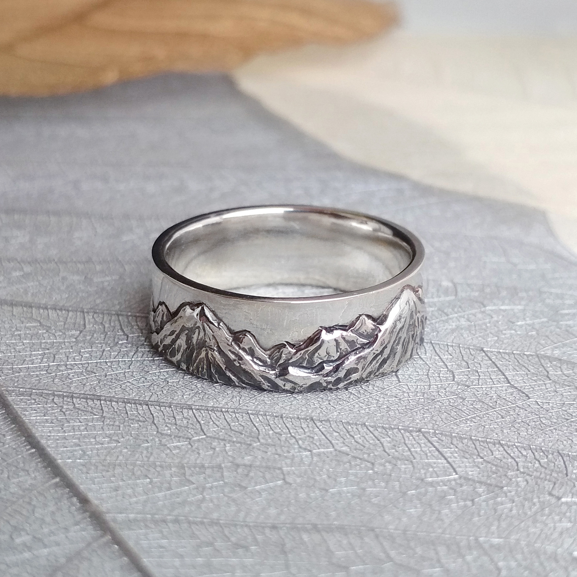 Silver Mountains Ring. Wedding rings. Silver Rock Ring. Moun | Inspire ...