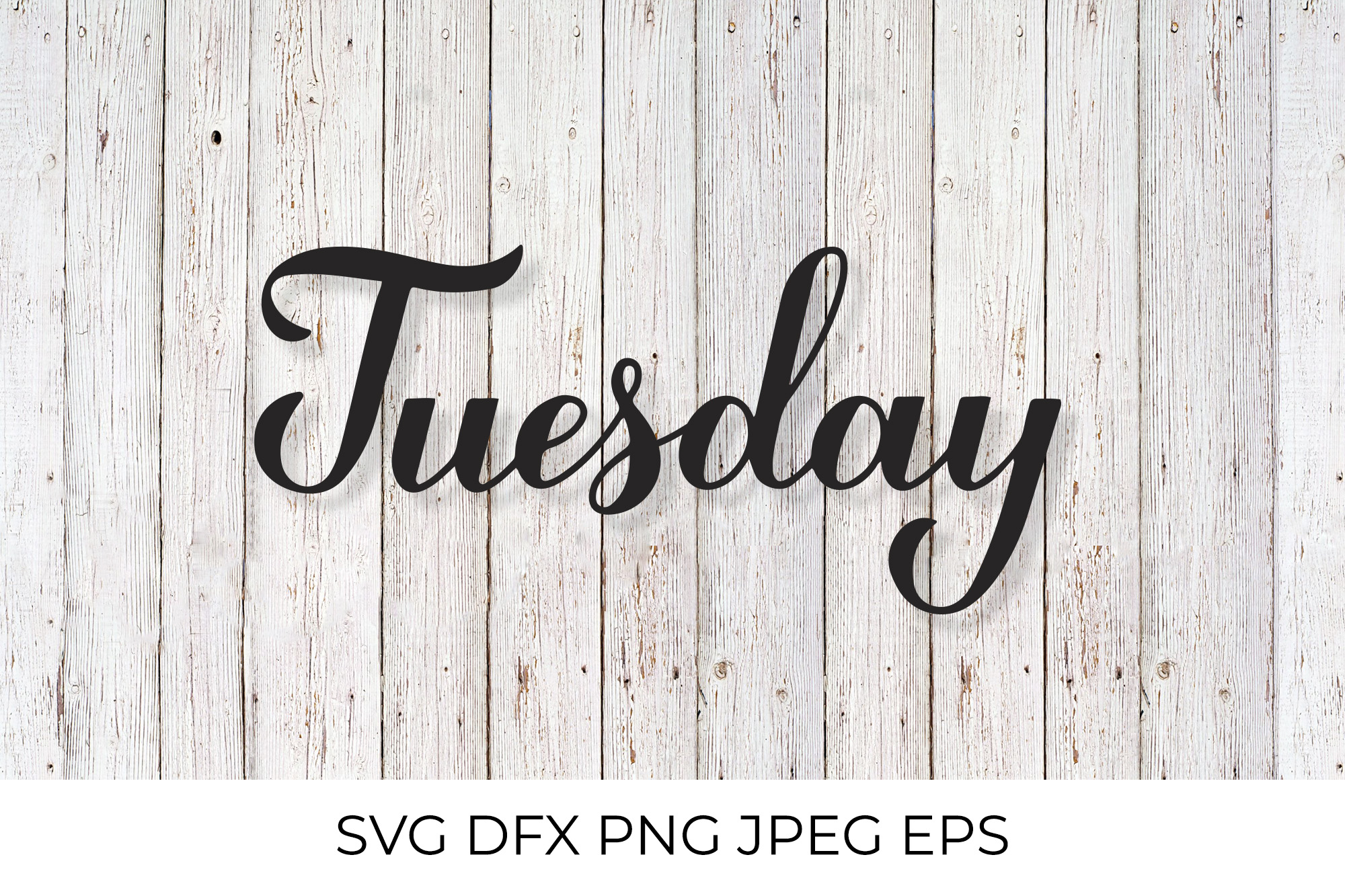 Tuesday calligraphy hand lettering SVG - Inspire Uplift