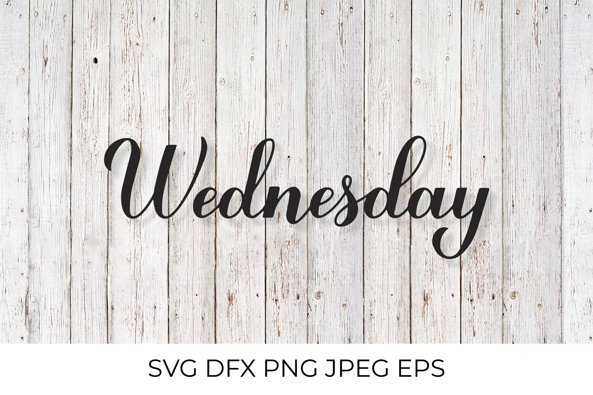 Wednesday calligraphy hand lettering SVG | Inspire Uplift