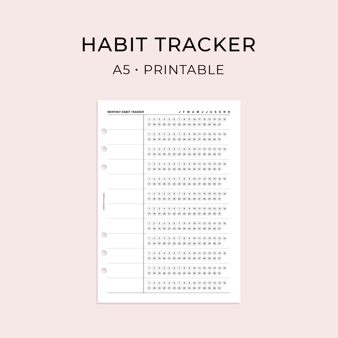 A5 Monthly Habit Tracker | Inspire Uplift