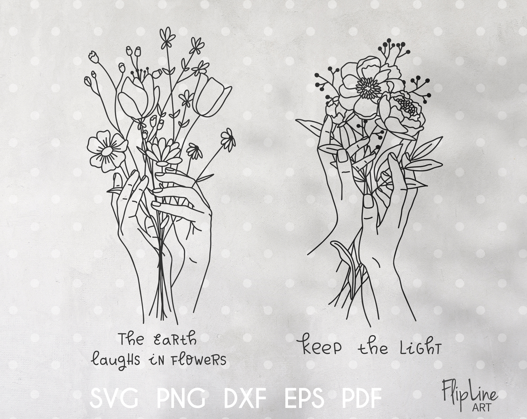 Spring Wildflower SVG & PNG botanical clipart, bouquets | Inspire Uplift