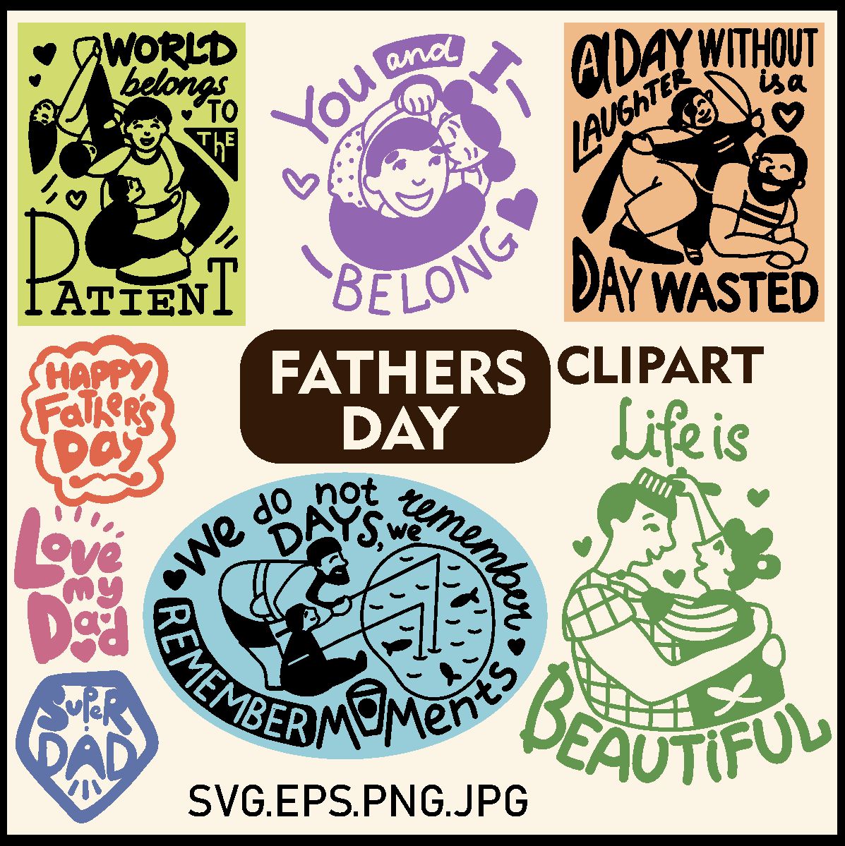 Fathers day, Clipart Father, Dad stickers, Love Dad birthday | Inspire ...
