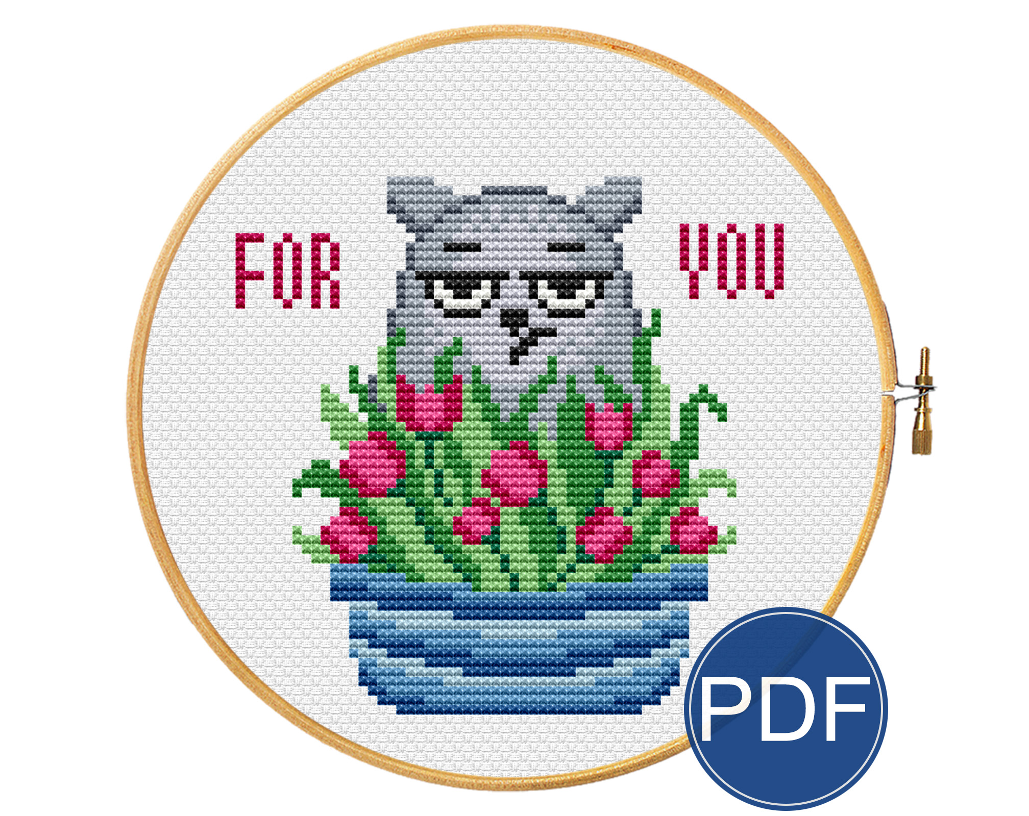 For you. Grumpy cat for cross stitch pattern | Inspire Uplift