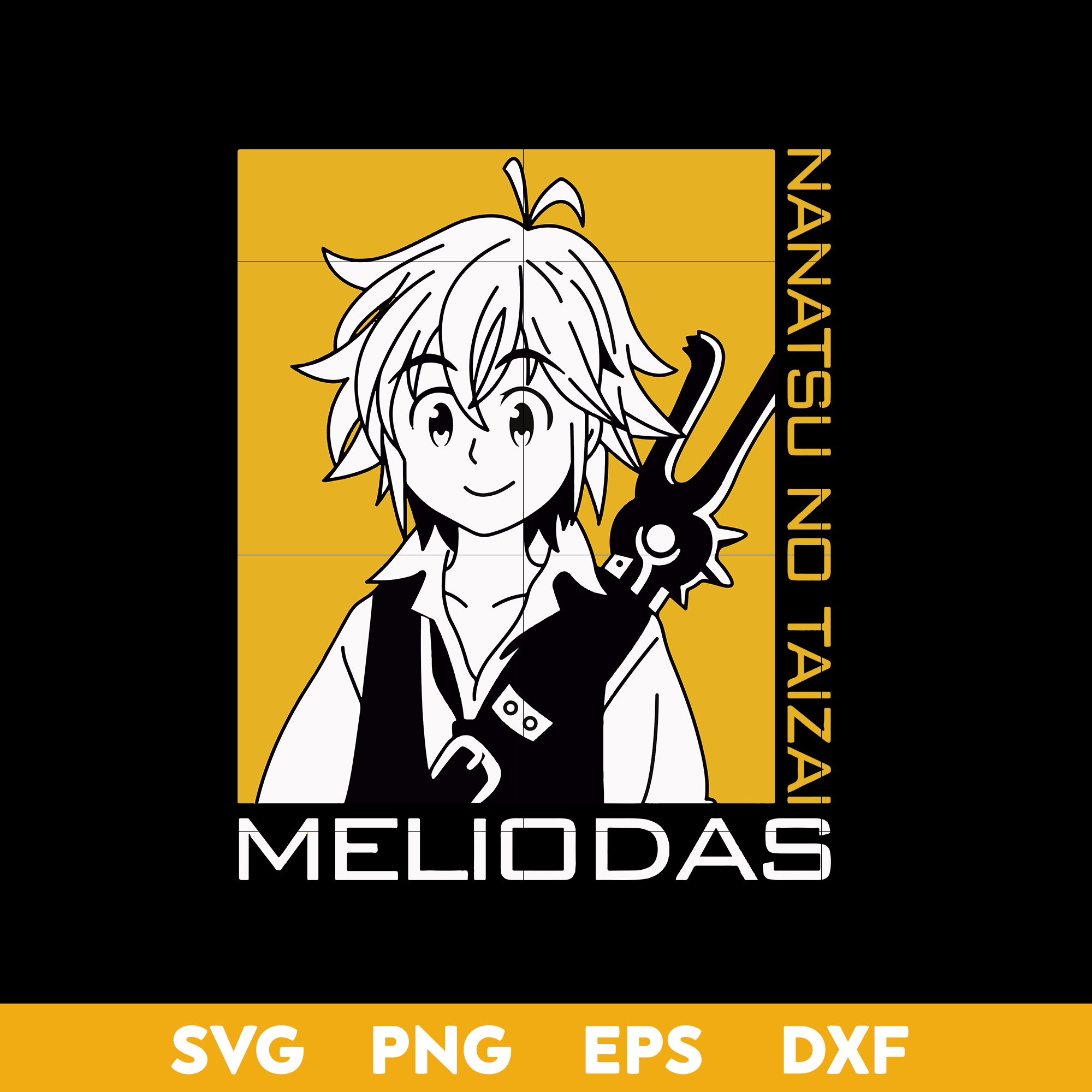 Meliodas Nanatsu No Taizai Wall SVG, Seven Sins Deadly SVG, | Inspire ...
