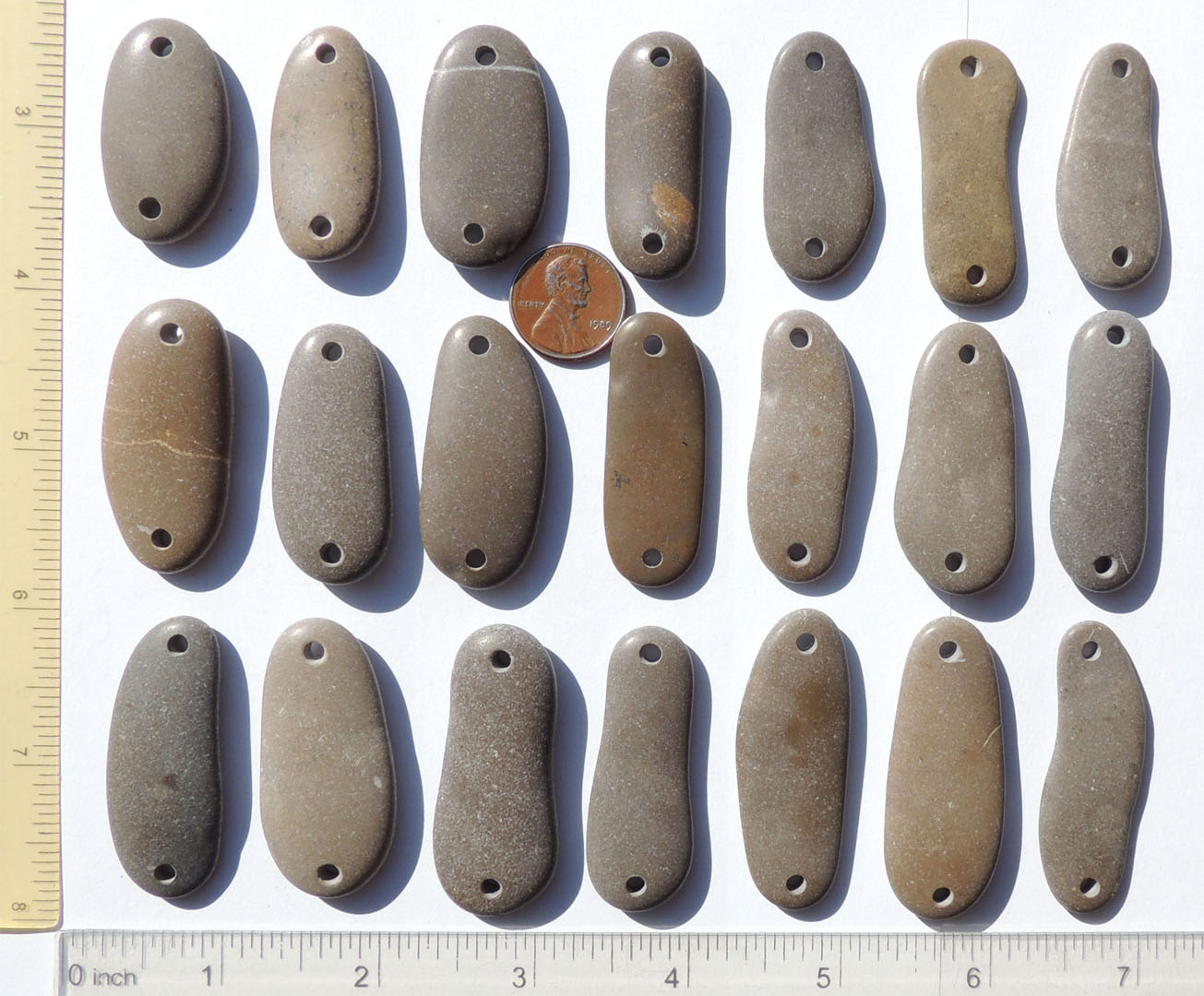 21 GENUINE double drilled sea pebbles sea rocks sea glass su | Inspire ...