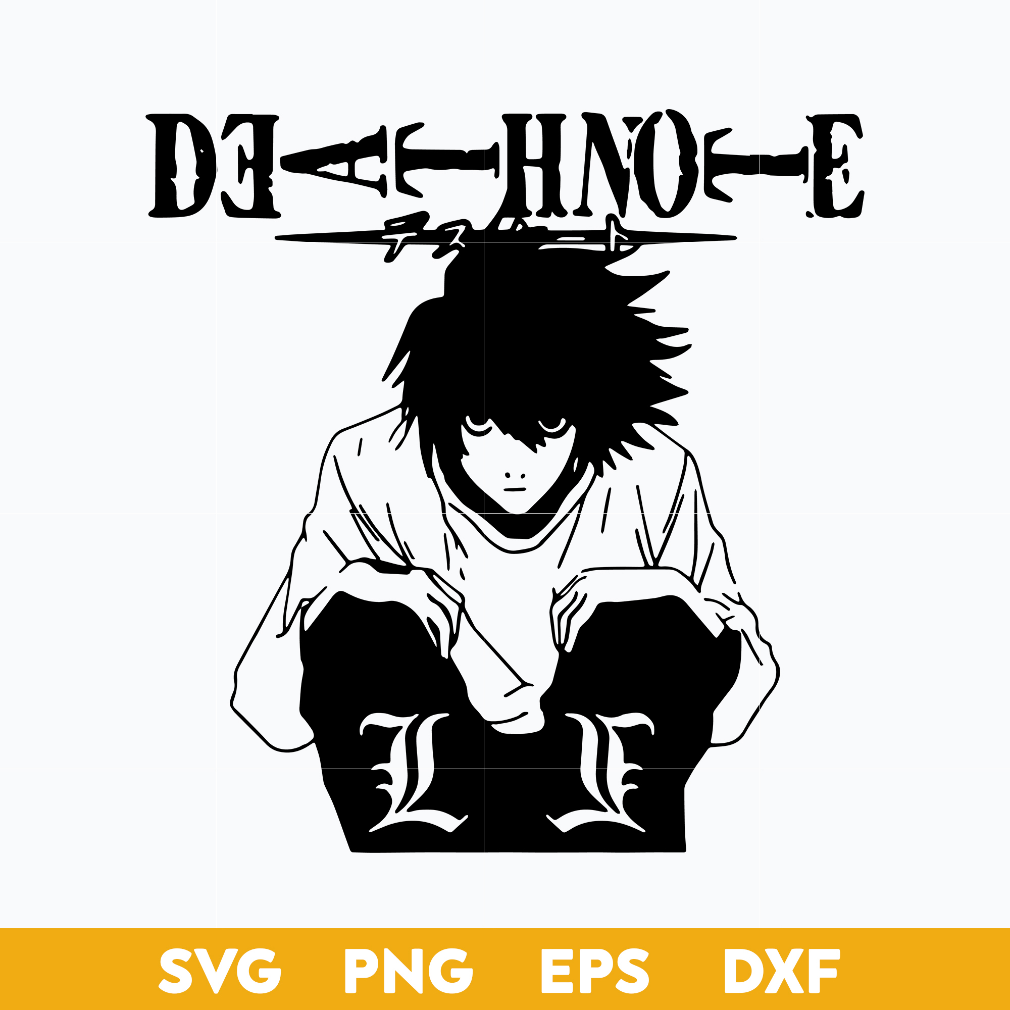 L Lawliet SVG, L Death Note SVG, Death Note SVG, Anime SVG, | Inspire ...
