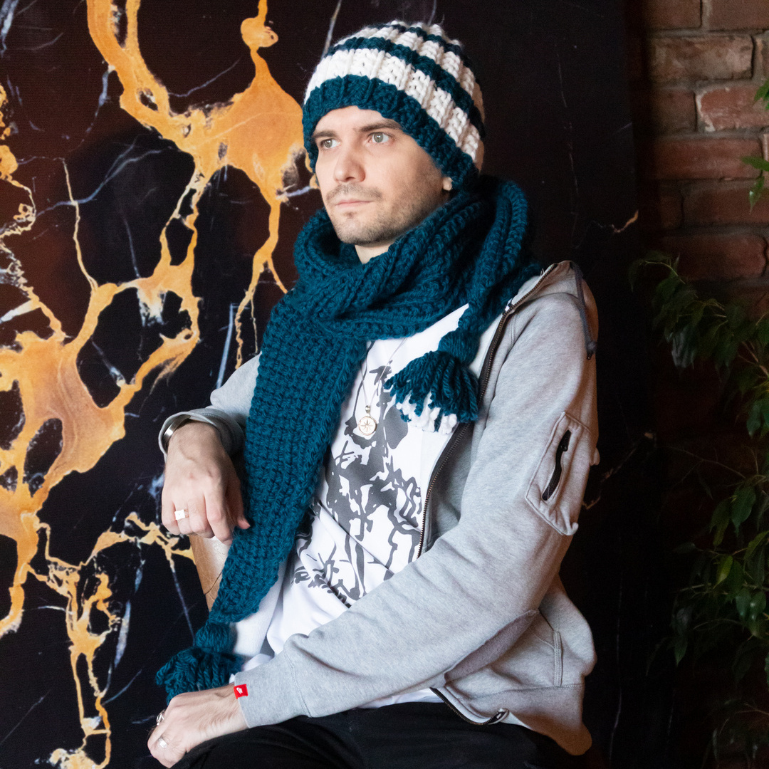 Knitted set: hat and scarf. Unisex knit accessory. Handmade. | Inspire ...