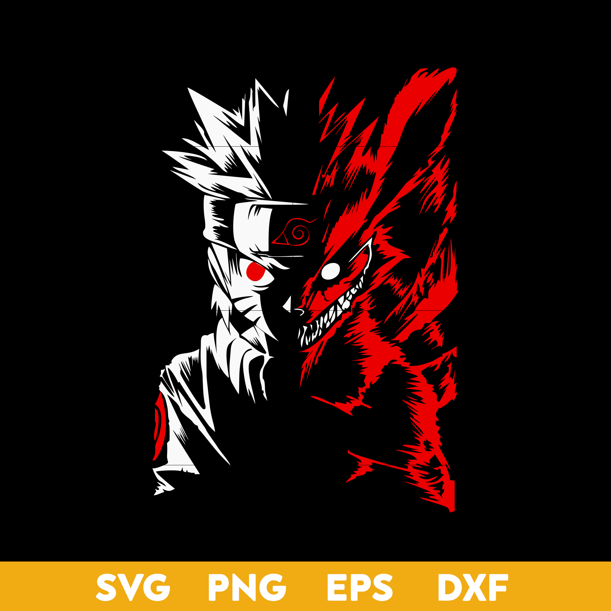 Kyuubi Naruto SVG, Naruto Shippuden Kurama SVG, Naruto SVG, | Inspire ...