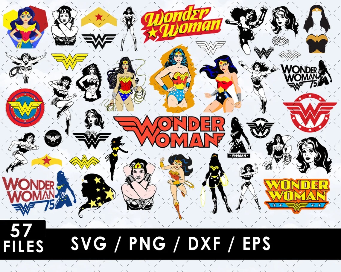 Wonder Woman Svg Files, Wonder Woman Png Images, Clipart | Inspire Uplift