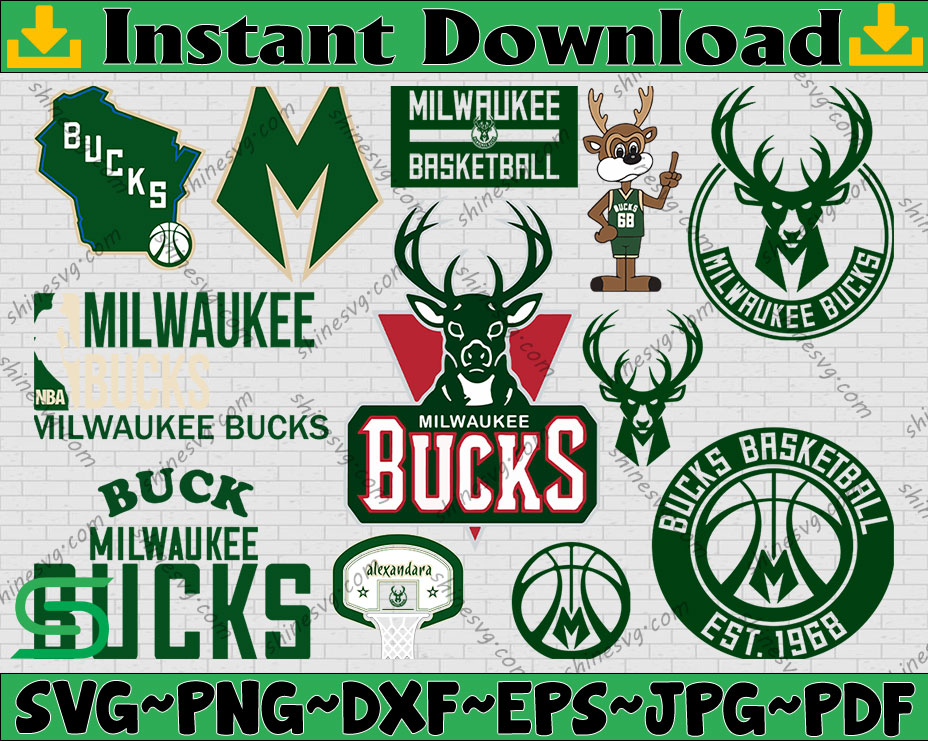 Bundle 27 Files Milwaukee Bucks Basketball Team SVG, Milwauk - Inspire ...
