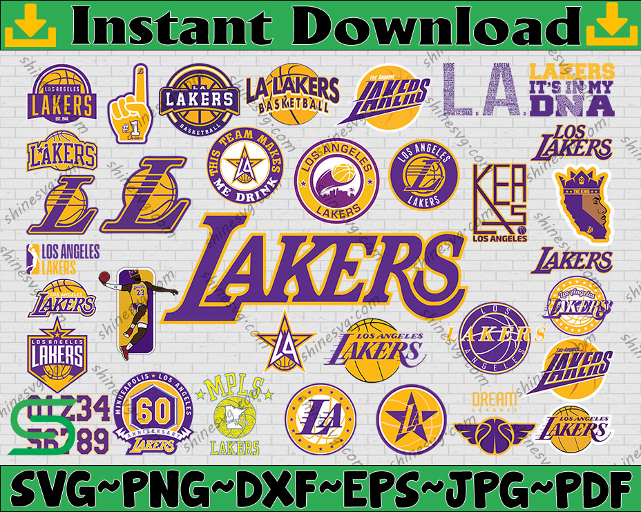 Bundle 34 Files Lakers Baseball Team SVG, Lakers svg, NBA Te | Inspire ...