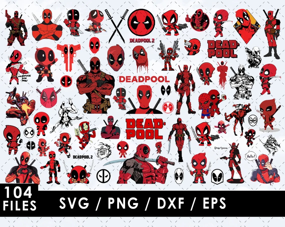 Deadpool Svg Files, Deadpool Png Images, Deadpool Clipart | Inspire Uplift