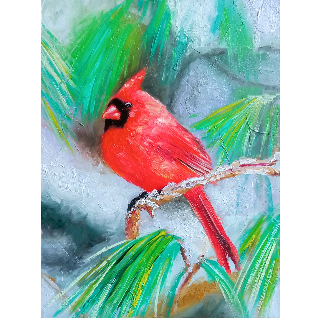 Cardinal Painting Cardinal Wall Art Original Art Bird Artwor | Inspire ...