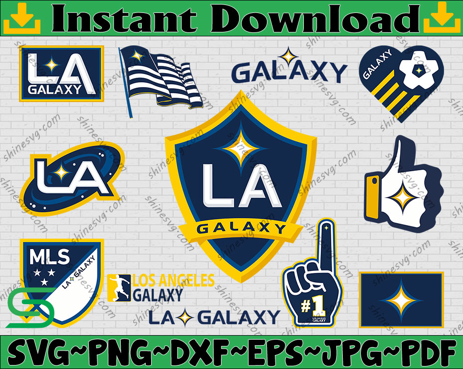 Bundle 12 Styles MLS LA Galaxy Soccer Team svg, LA Galaxy sv - Inspire ...