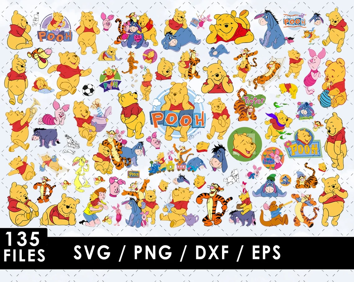 Winnie the Pooh Svg CUT Files, Winnie the Pooh Png Images | Inspire Uplift