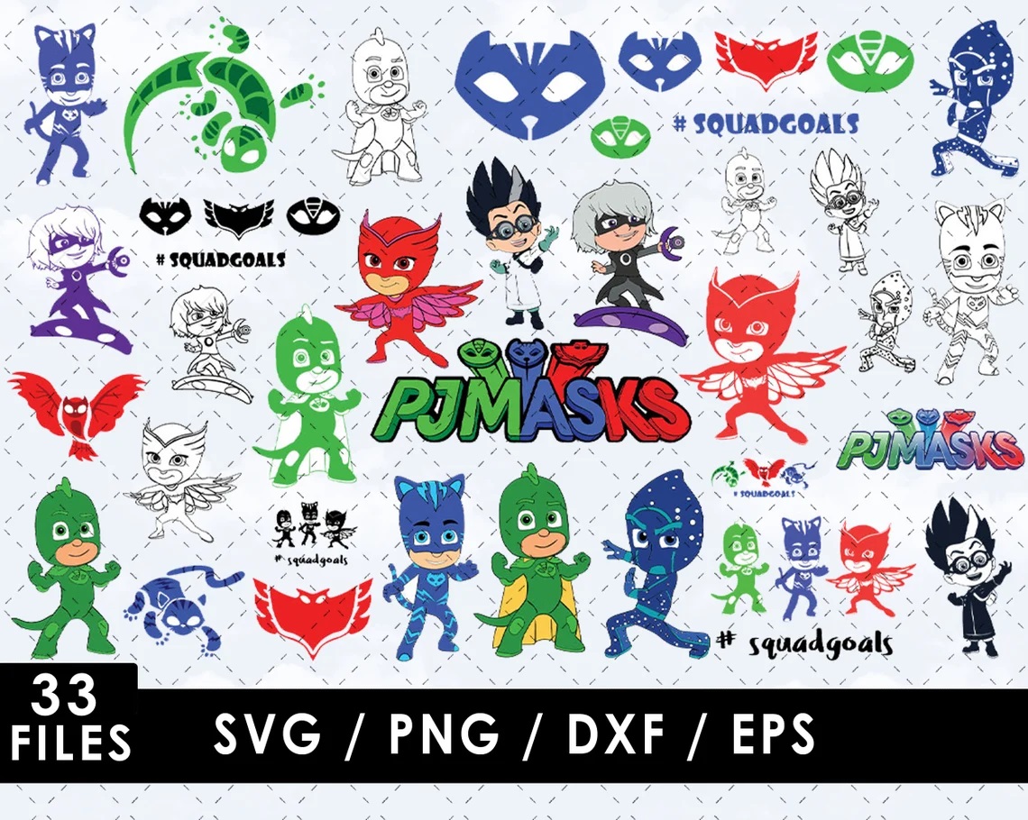 PJ Masks Svg Files, PJ Masks Png images, PJ Masks Clipart | Inspire Uplift